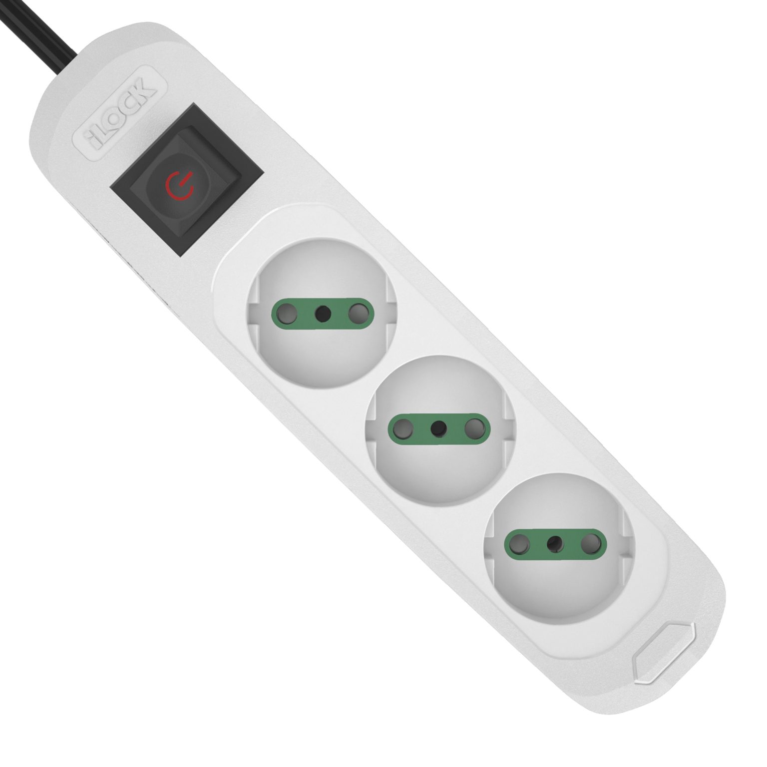 ILOCK power strip, 3 outlets without earthing (Basic) 3 m – iLock