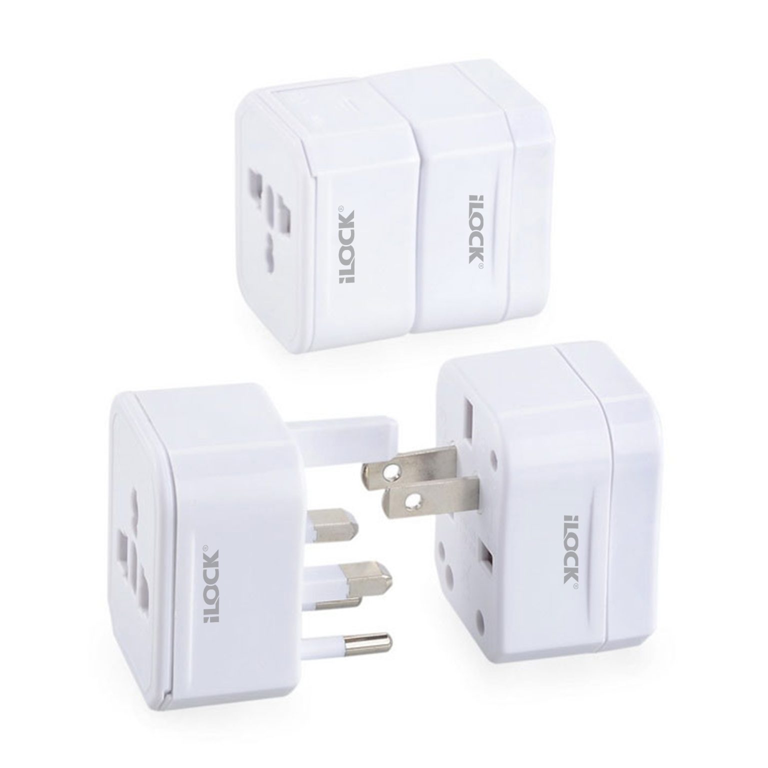 Universal Travel Adapter | US to UK/EU/AUS | Compact & Portable – iLock