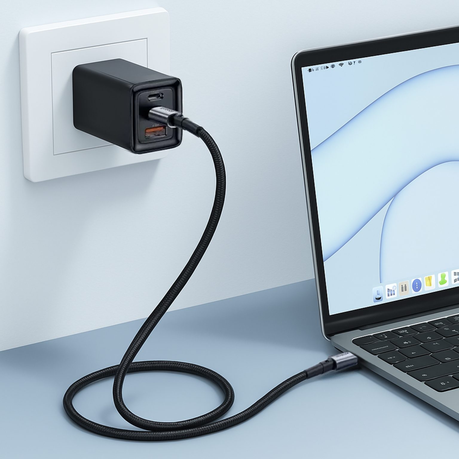 Fast Charging Cable 65 Watt USB-C to Type-C | Ultra Durable Braided ...