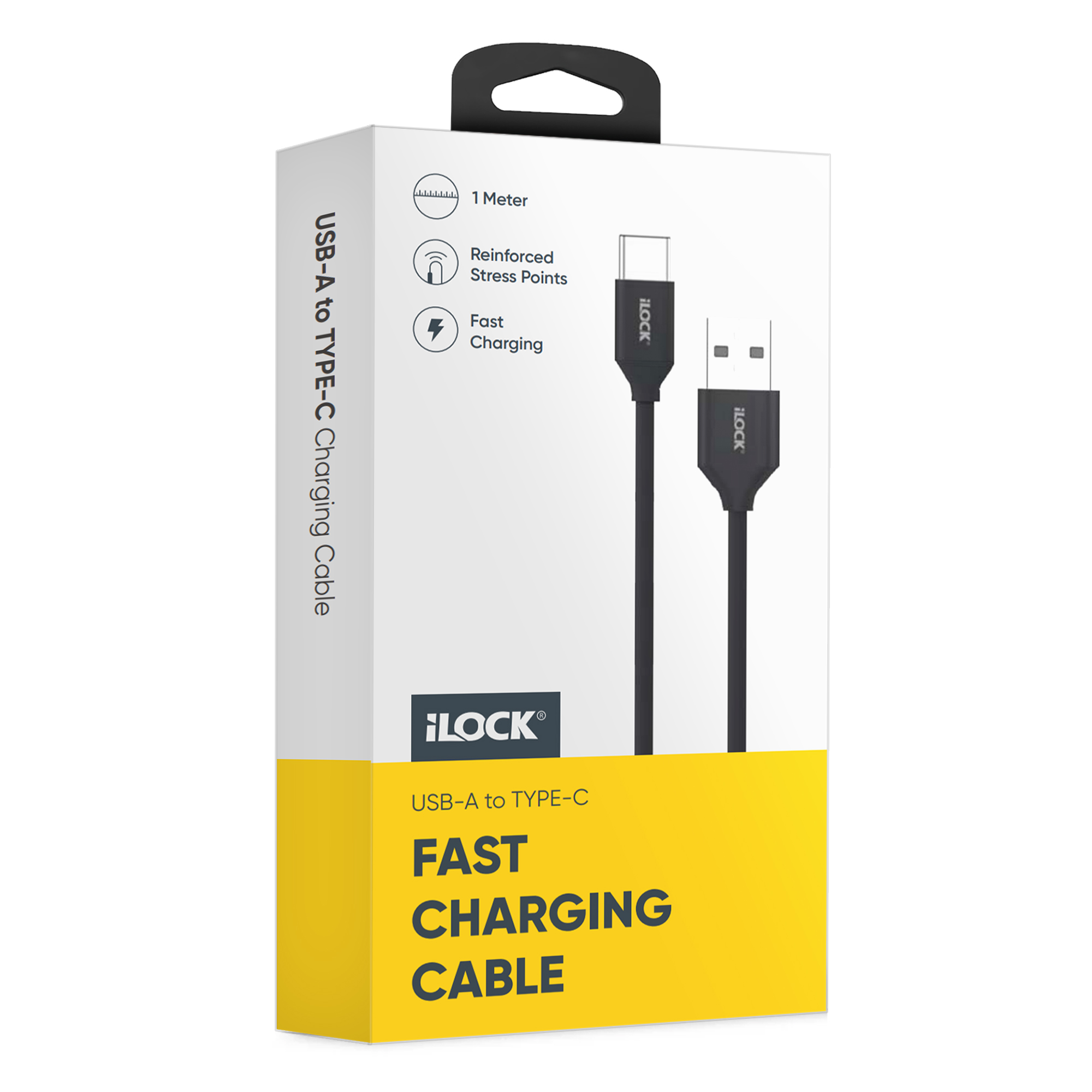 USB-A to Type-C Cable | Fast Charging & Data Sync – iLock