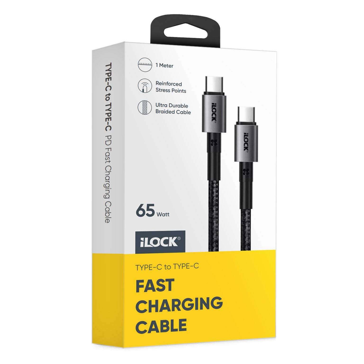 Fast Charging Cable 65 Watt USB-C to Type-C | Ultra Durable Braided ...