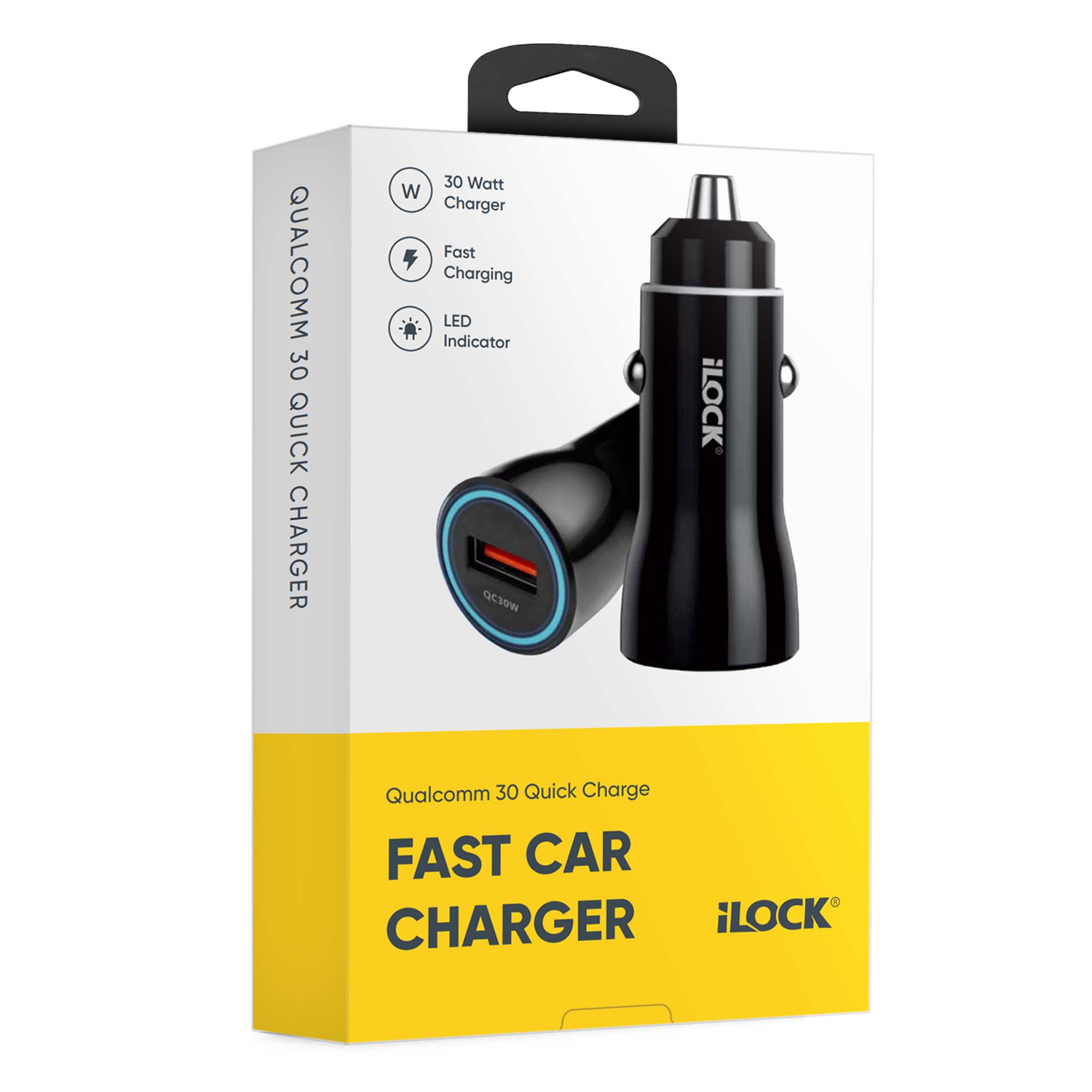Fast Car Charger 30W | USB-A | Qualcomm Quick Charge 3.0 | LED ...