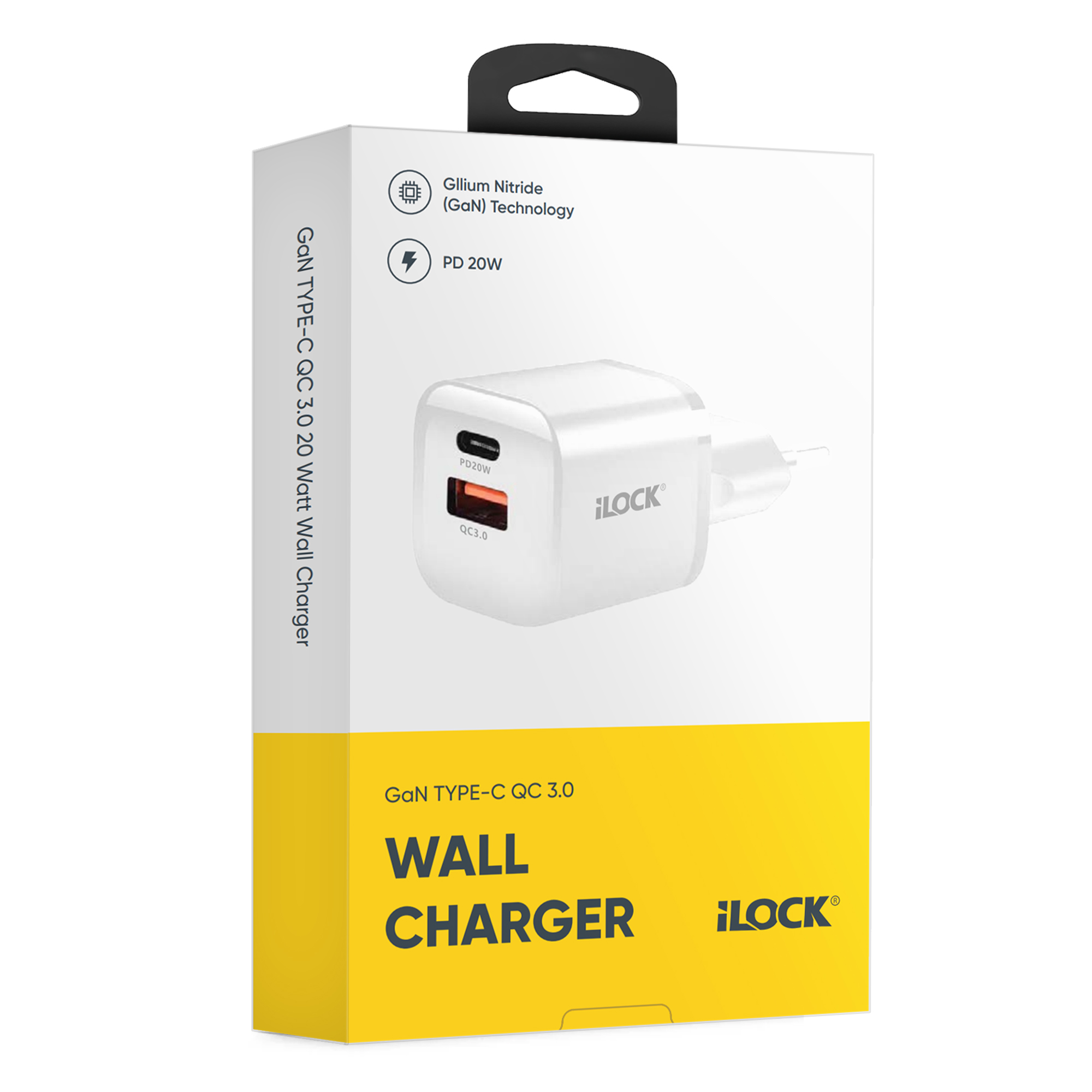 Wall Fast Charger 20W Dual Port (USB-A & USB-C) | QC 3.0 – iLock