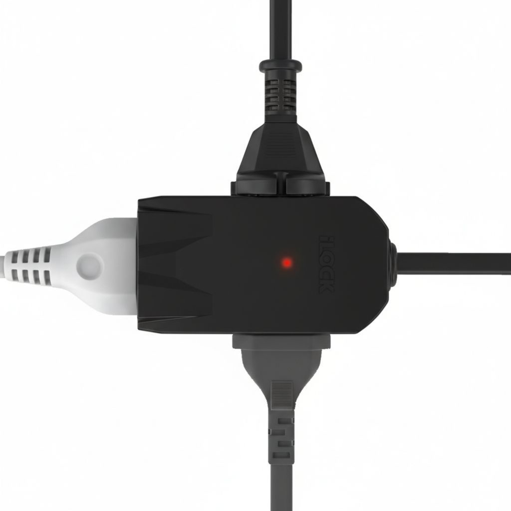 Mini Power Strip – 3 outlets with switch on/off – iLock